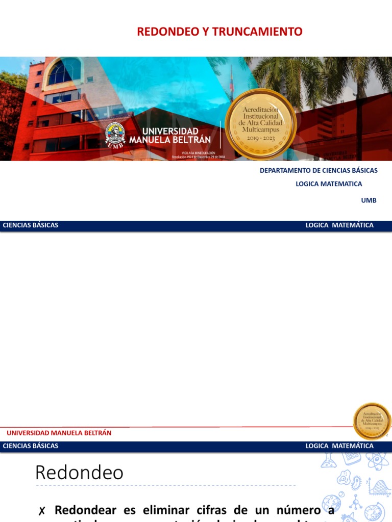 Sesion 15 Redondeo y Truncamiento-1 | PDF | Decimal | Exponenciación
