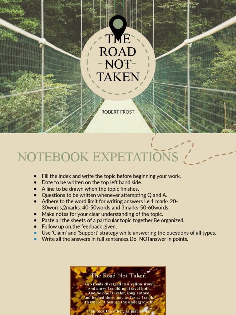 The Road Not Taken | PDF | Poetry | Metaphor