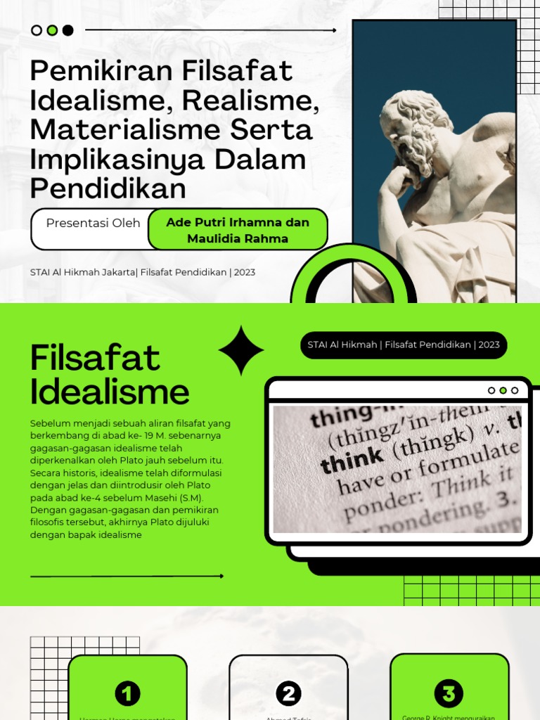 Filsafat Idealisme, Realisme, Materialisme | PDF