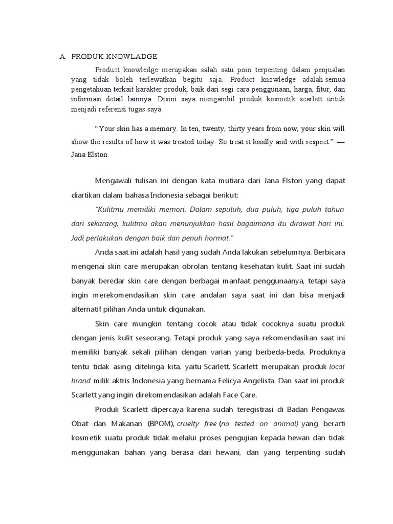 Produk Knowladge | PDF