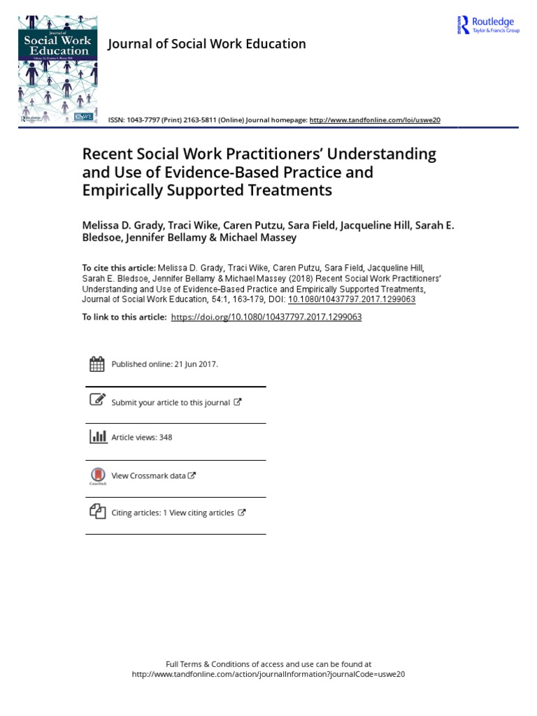 Recent Social Work Practitioners Understanding And Use Of Evidence