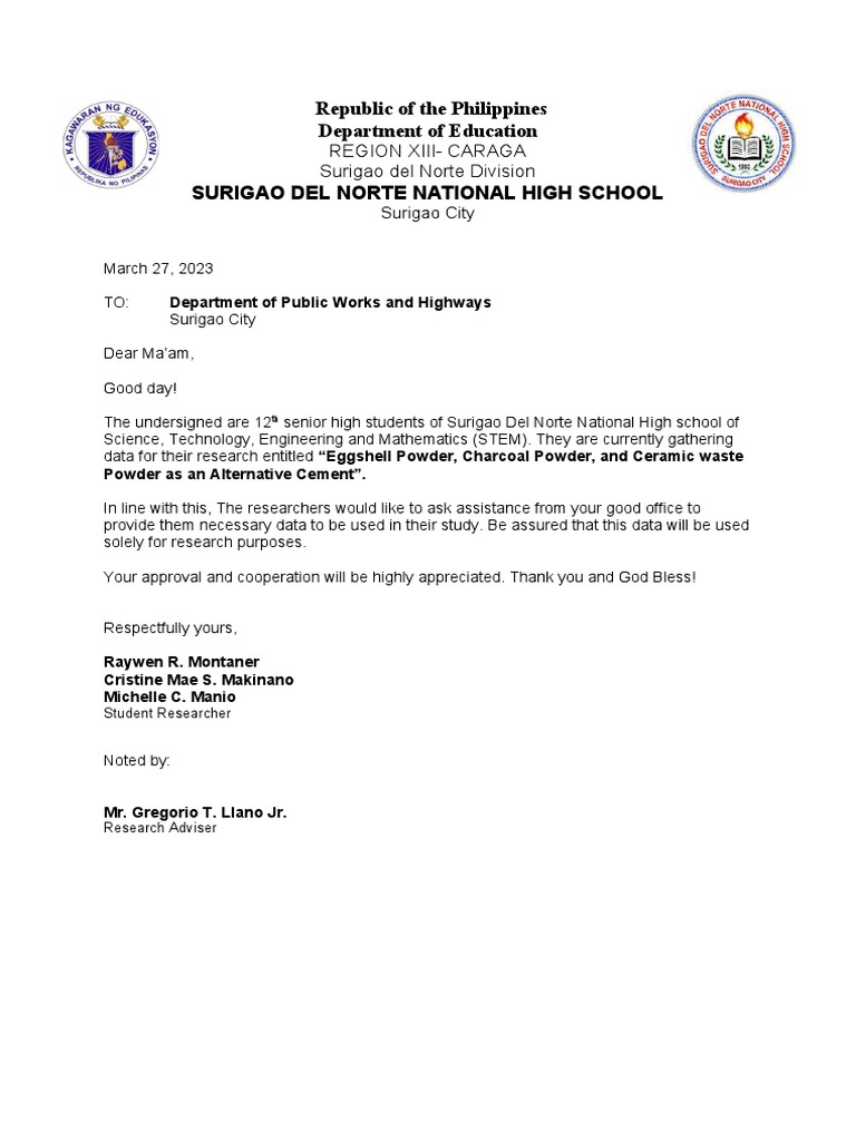 Letter DPWH | PDF
