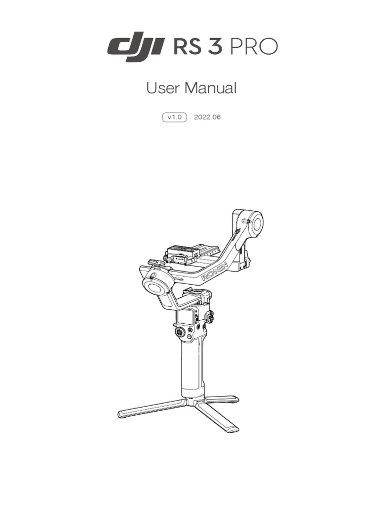 DJI RS 3 Pro User Manual Overview | PDF | Camera | Shutter (Photography)