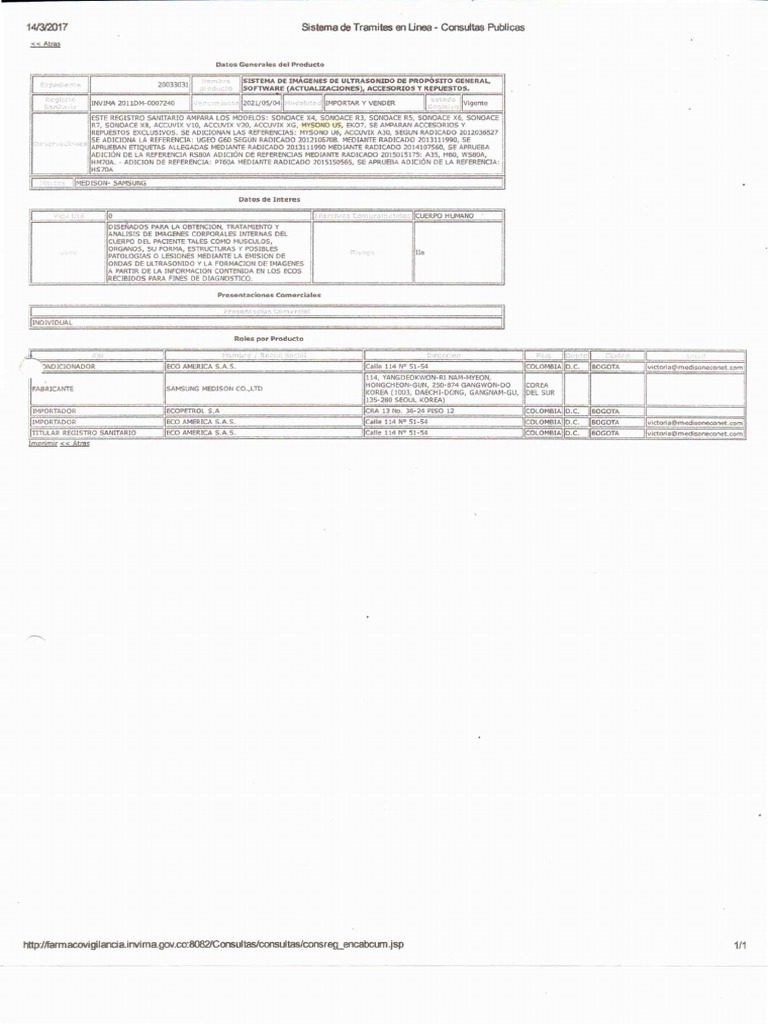 Invima Medison Mysono U5 | PDF