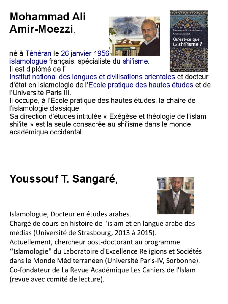 01 - Mohammad Ali Amir-Moezzi | PDF | Hadîth | Religions abrahamiques