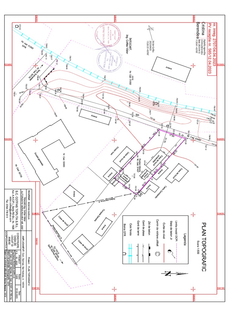 Plan Topografic Avizat OCPI | PDF
