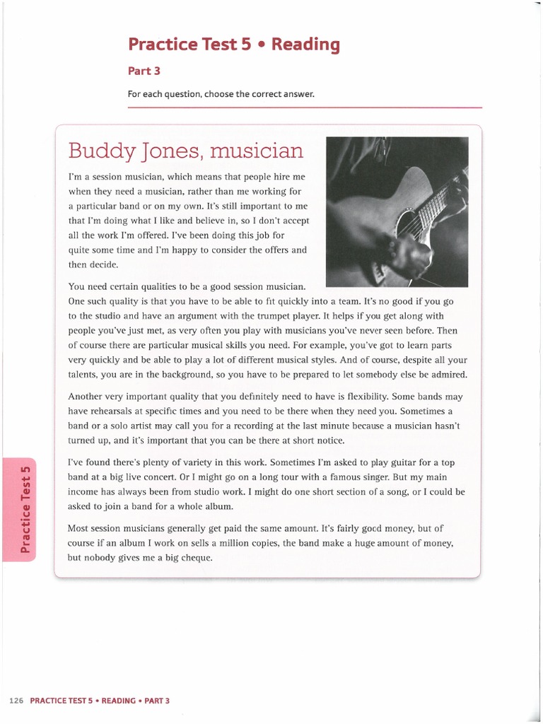 PET Reading Part 3 | PDF