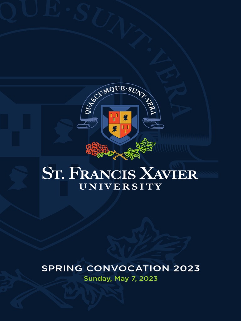 STFX Spring-2023 - Convocation Program-MASTER MORNING FINAL | PDF ...