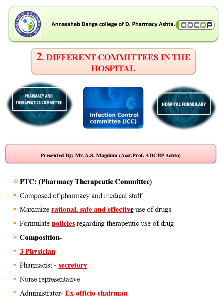 Different Committees in The Hospital | Download Free PDF | Pharmacy ...