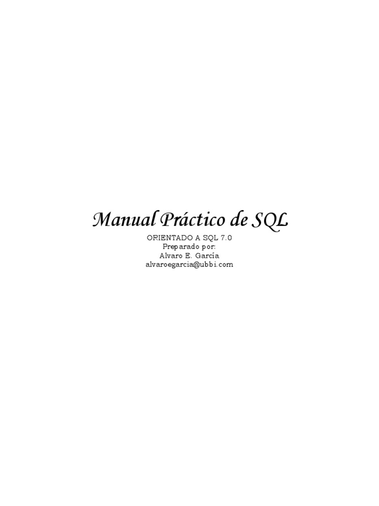 Manual Practico SQL | PDF | Business
