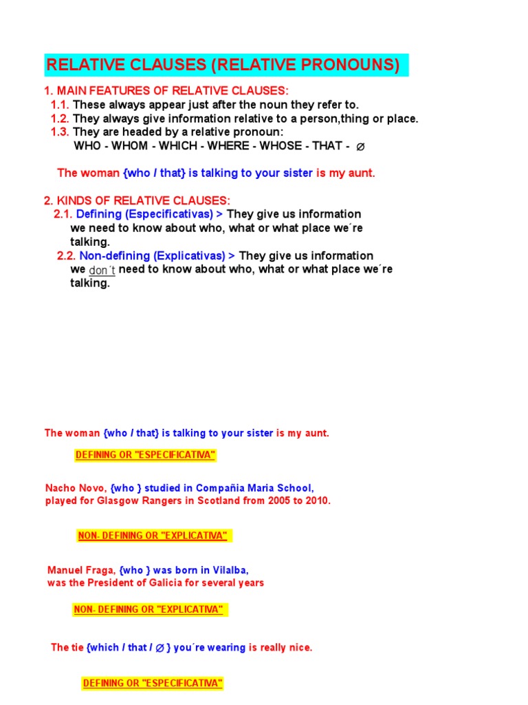 Relative Clauses | PDF | Languages | Foreign Language Studies