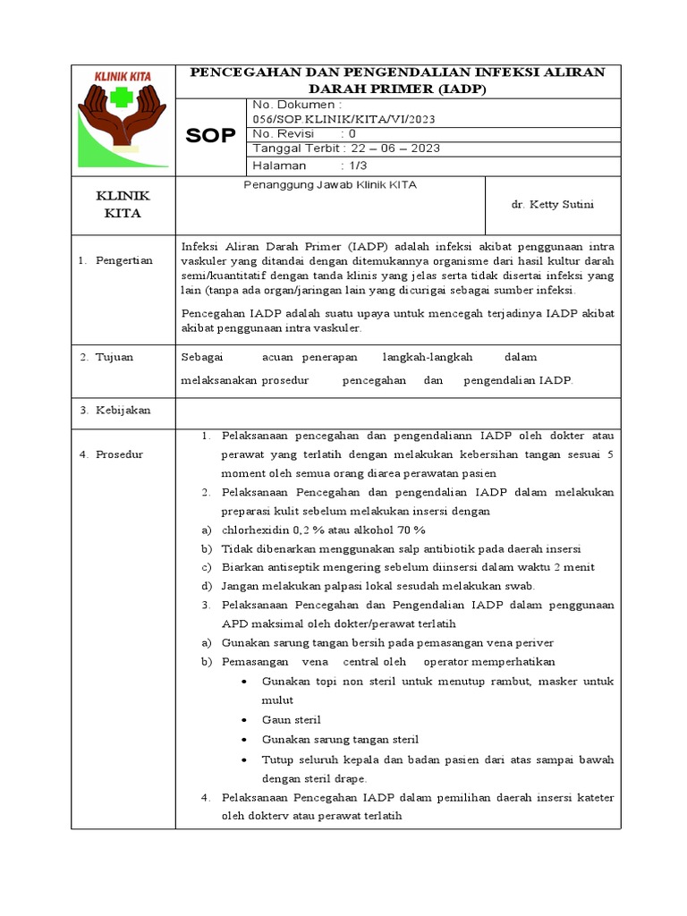 Sop Pencegahan Dan Pengendalian Iadp | PDF