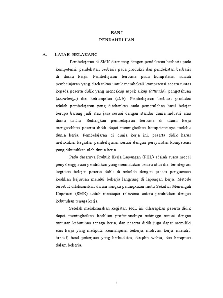 Panduan Laporan PKL | PDF