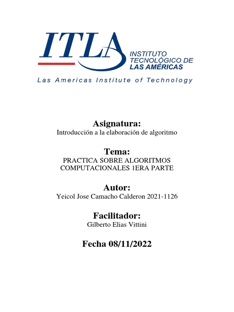 Algoritmo Tarea 2 | PDF
