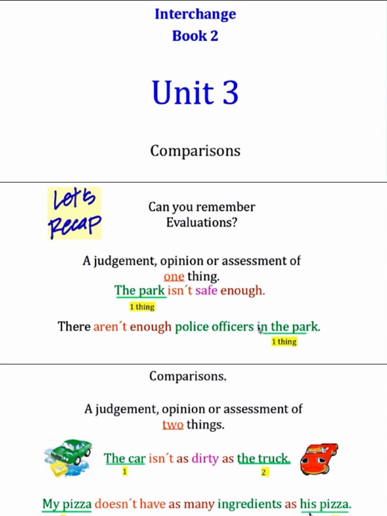 Interchange 2, Unit 3, Grammar 1 | PDF
