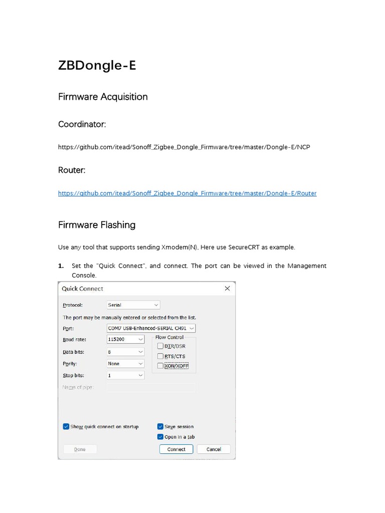 SONOFF Zigbee 3.0 USB Dongle Plus Firmware Flashing | PDF | Booting ...