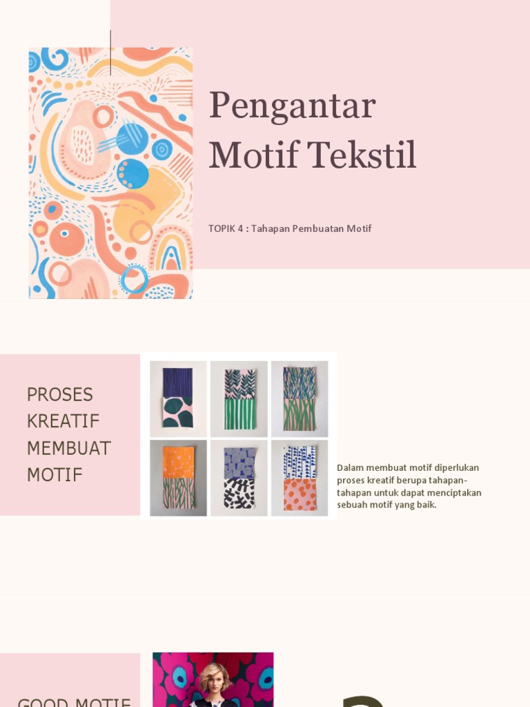 Materi 4 Pengantar Motif Tekstil | PDF | Seni