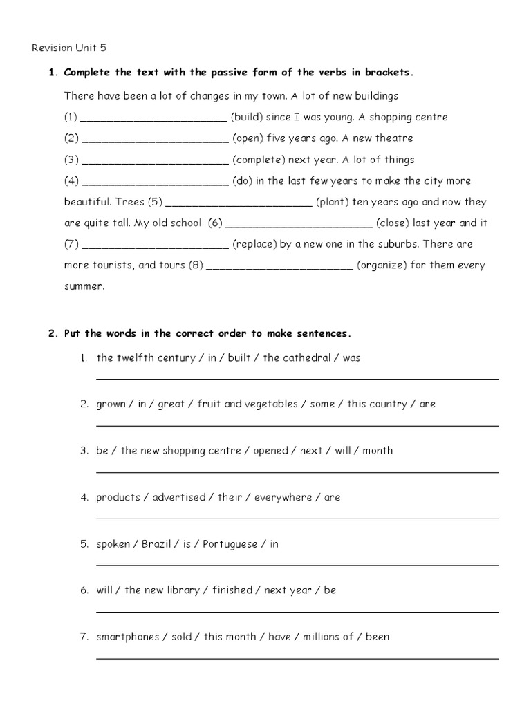 Revision Project 5 Unit 5 | PDF | Money