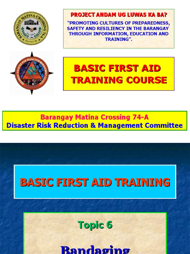 Basic First Aid - ToPIC 5 (Bandaging) | PDF