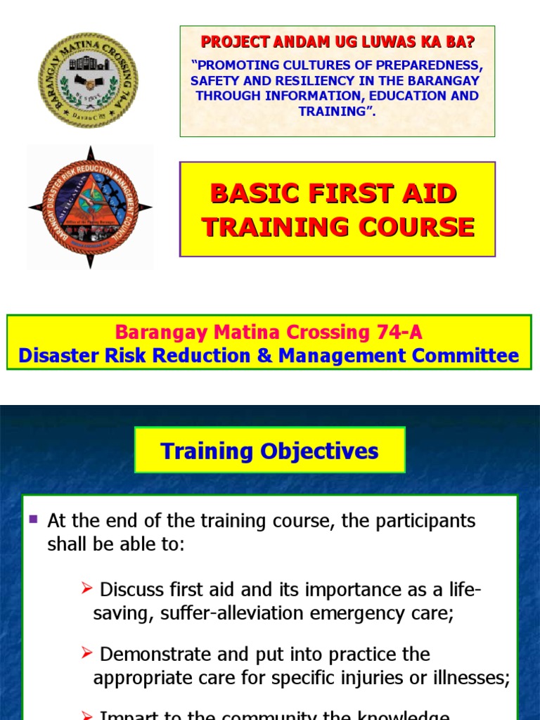 Introduction to Basic First Aid Training | PDF | First Aid | Public Health