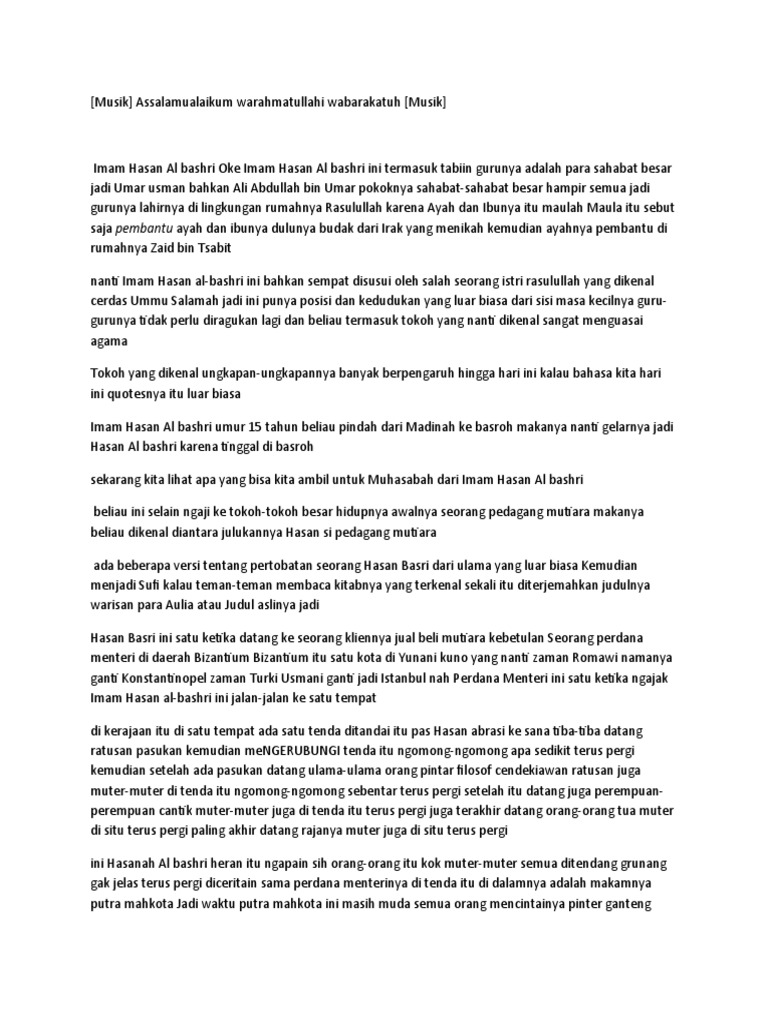 Kisah HASAN AL BASRI | PDF
