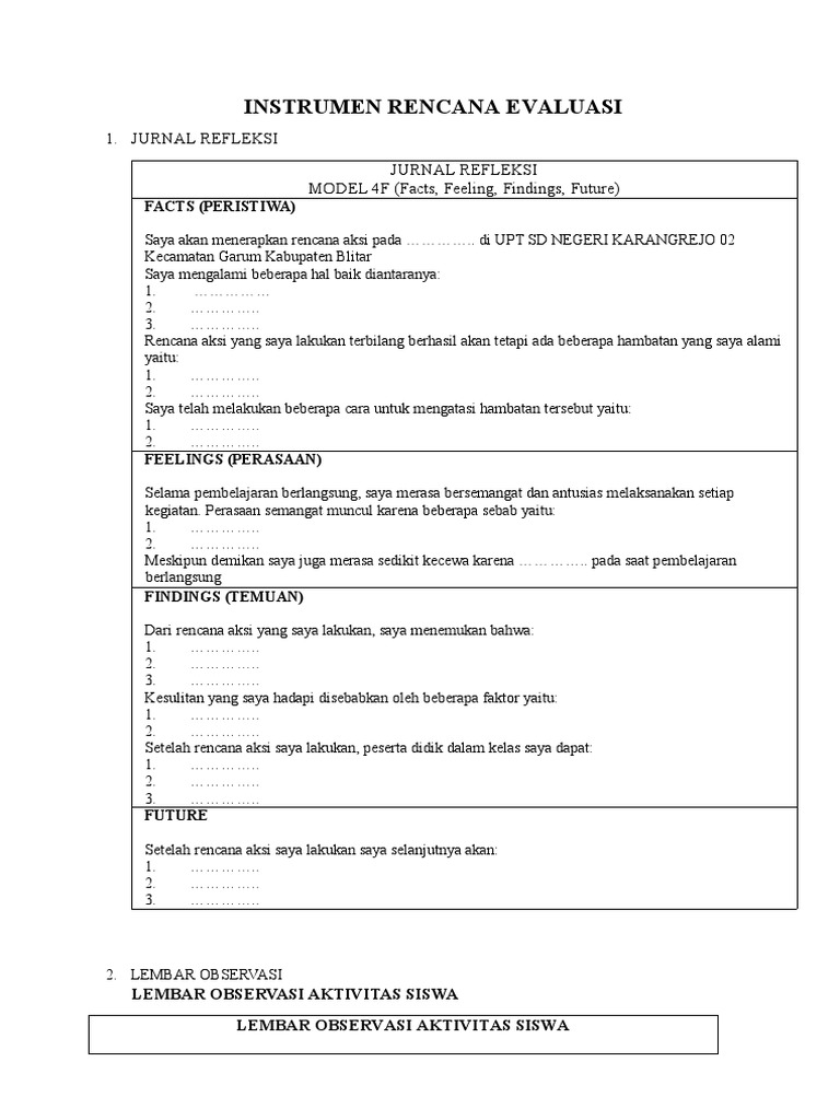 Instrumen Evaluasi Pendidikan | PDF | Pengembangan Diri | Kesehatan Holistik