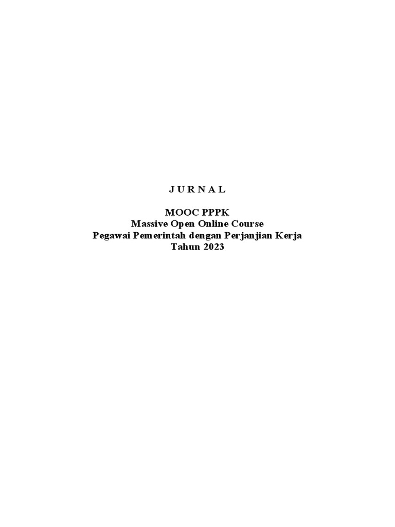 Mooc Pppk Massive Open Online Course Peg Pdf