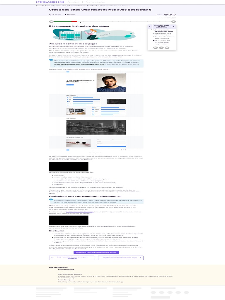 Structurez vos pages avec Bootstrap | PDF | Bootstrap (Front End Framework)