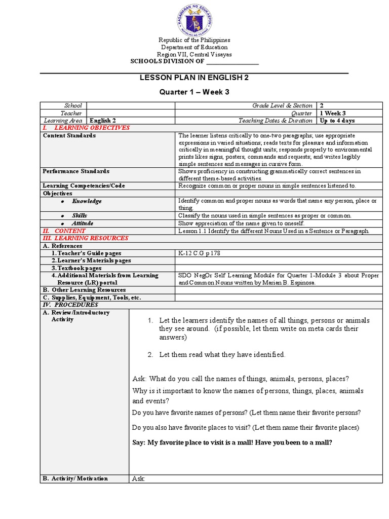 Eng G2-Nouns | PDF | Learning | English Language