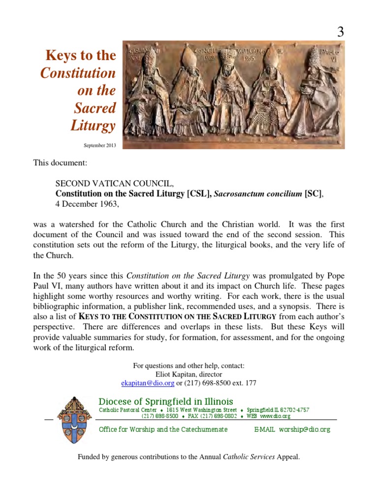 3 - Keys To CSL 50yrs | PDF | Sacraments | Mass (Liturgy)