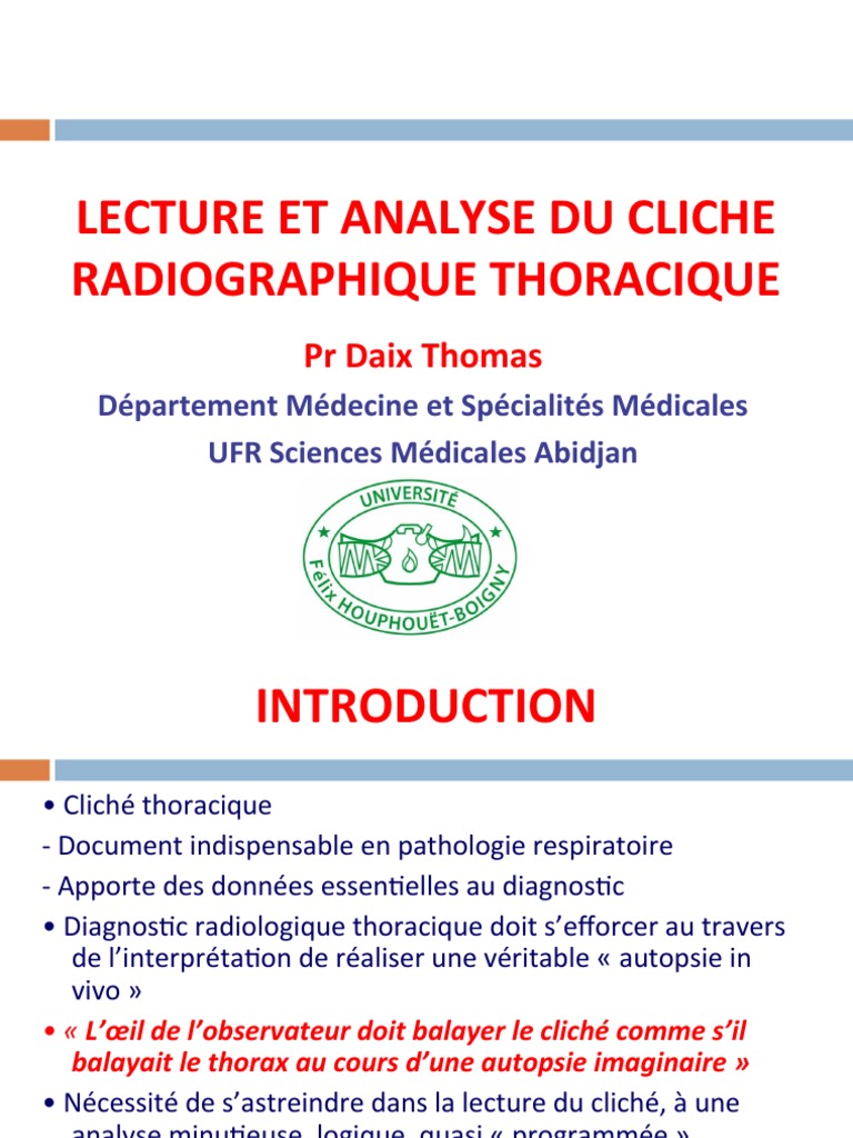 Radio Thorax | PDF | Poumon | Radiographie