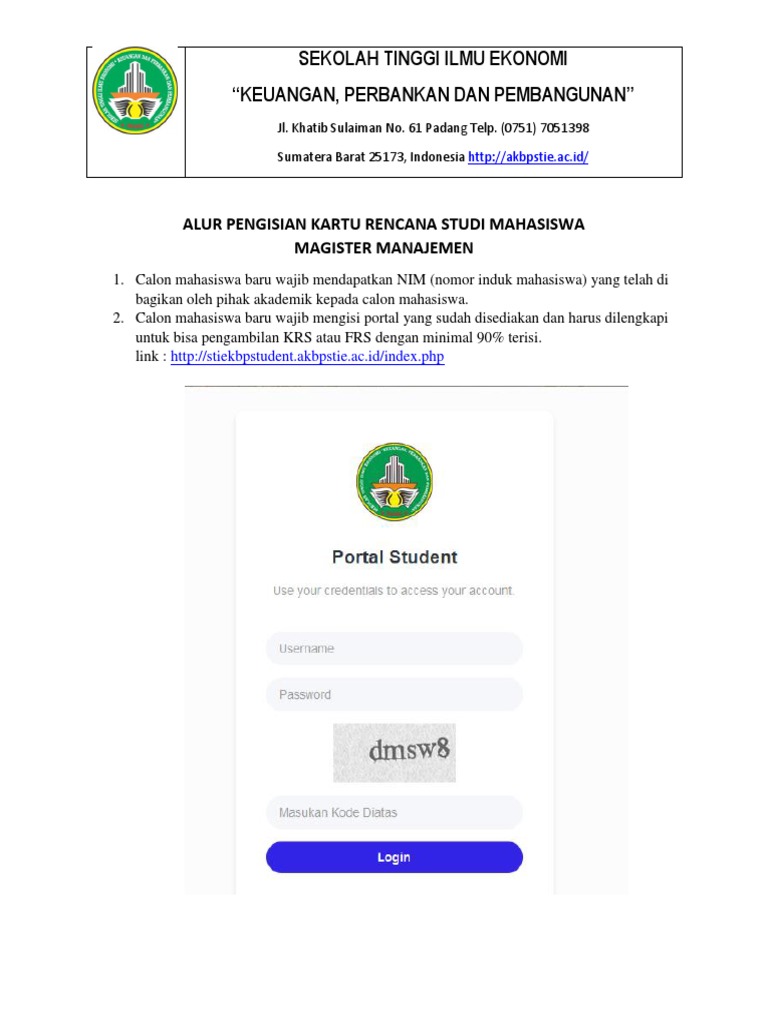 Alur Pengisian Kartu Rencana Studi Mahasiswa Baru | PDF