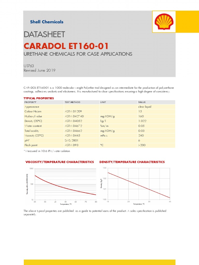 Caradol Et 160 01 2019 | PDF | Polyurethane | Physical Sciences