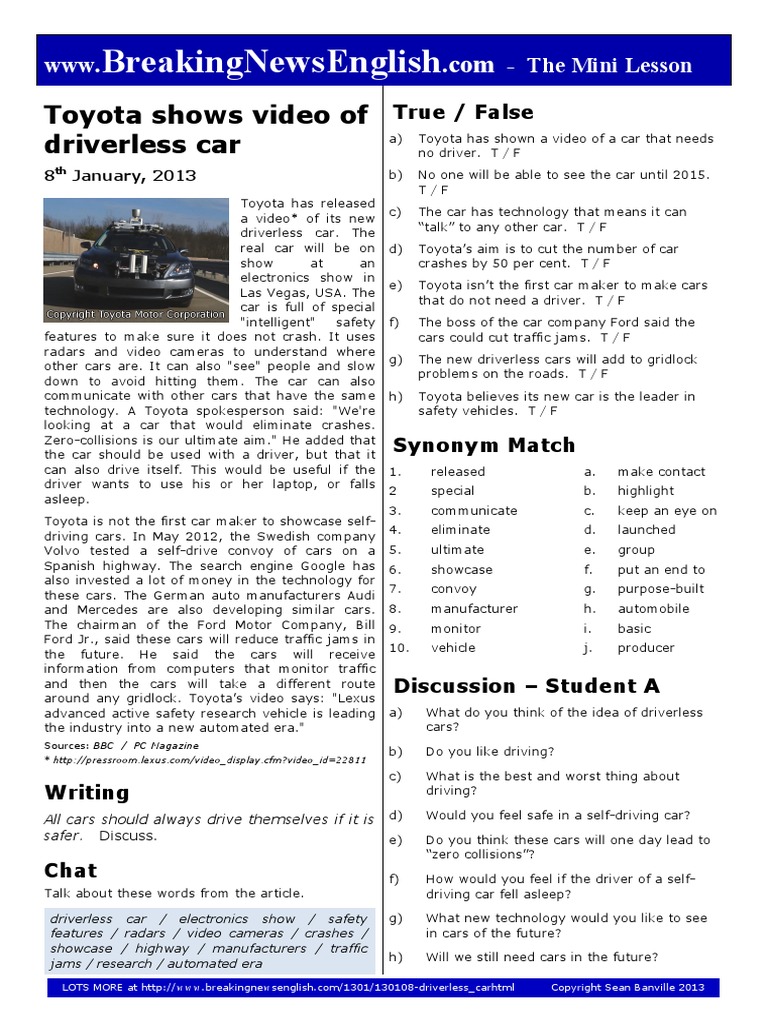 Driverless Car M | PDF | Car | Toyota