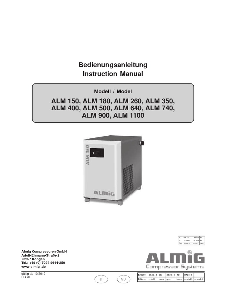 ALMiG A Manual 2 | PDF