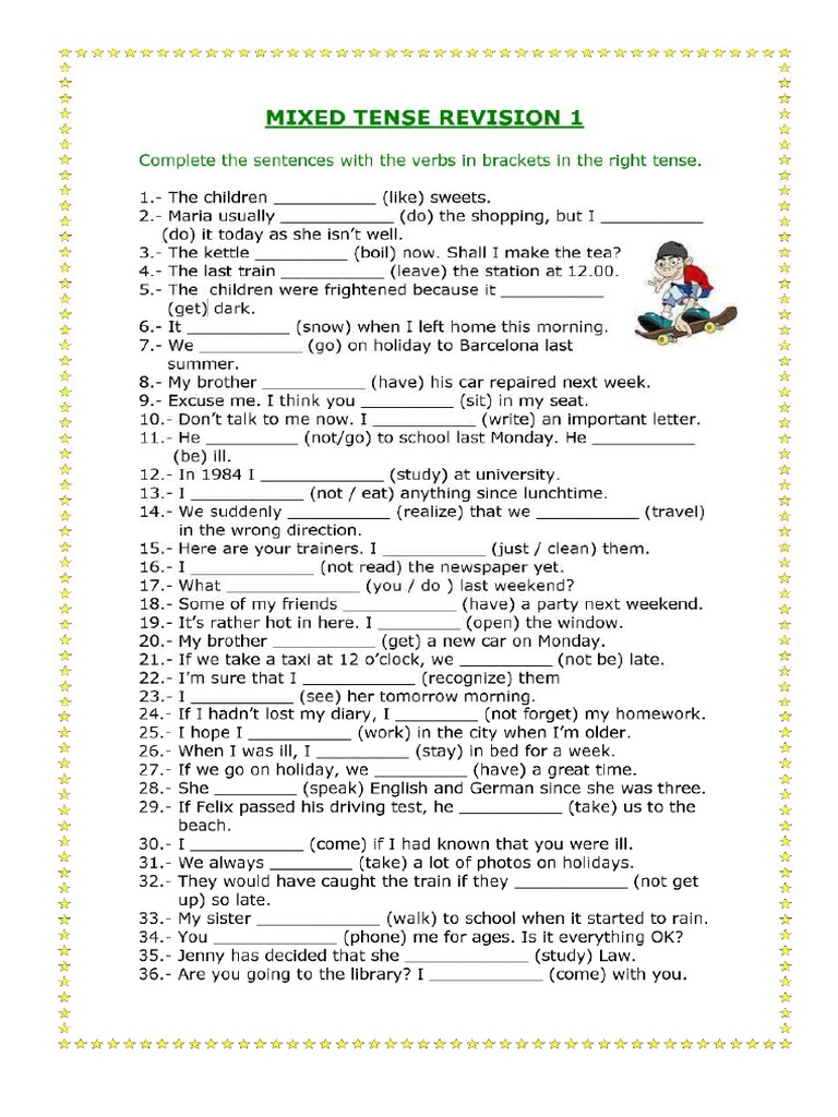 mixed tense revision 1 | PDF