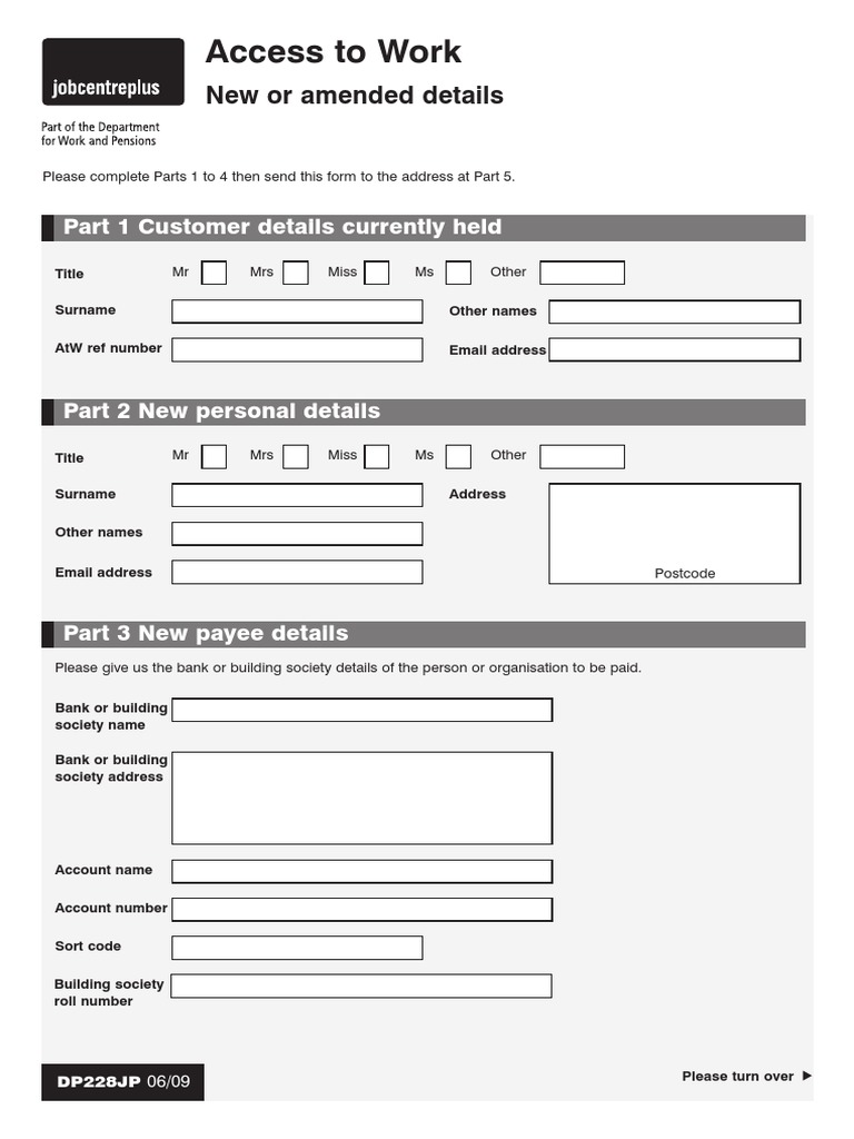 Access to Work Claim Form Instructions | PDF