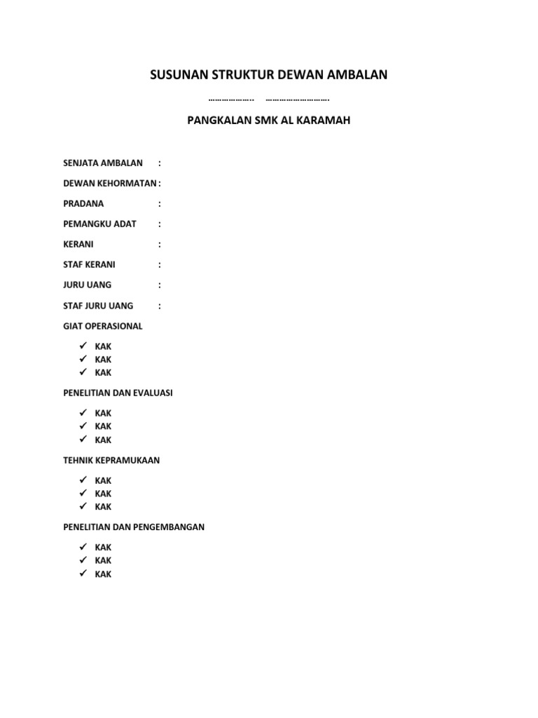Susunan Struktur Dewan Ambalan | PDF