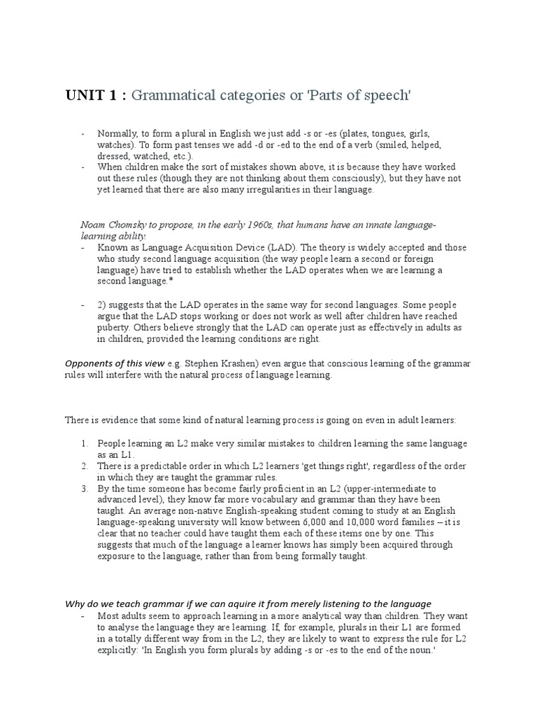 Unit 4 Tefl - Speech | PDF | Adverb | Part Of Speech