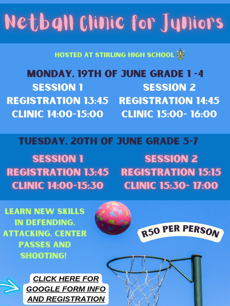 Netball Clinic For Juniors | PDF
