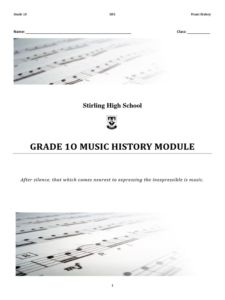 Gr.10 Music History Module | PDF | Rock Music | String Instruments