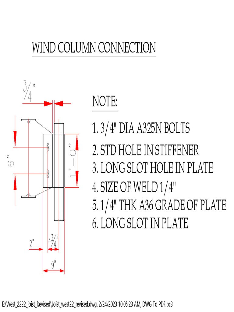 Wind Column Connection Details | PDF | Computers | Technology & Engineering