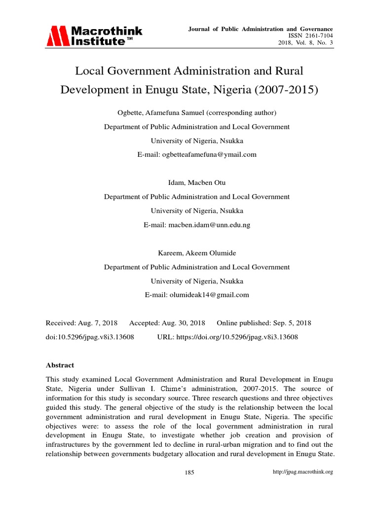 Local Government Administration and Rura-86545986 | PDF | Data | Analysis