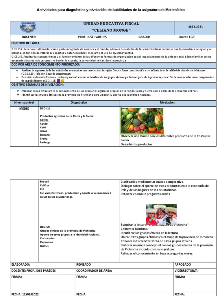 Plan de Nivelación de Eess | PDF | Ecuador