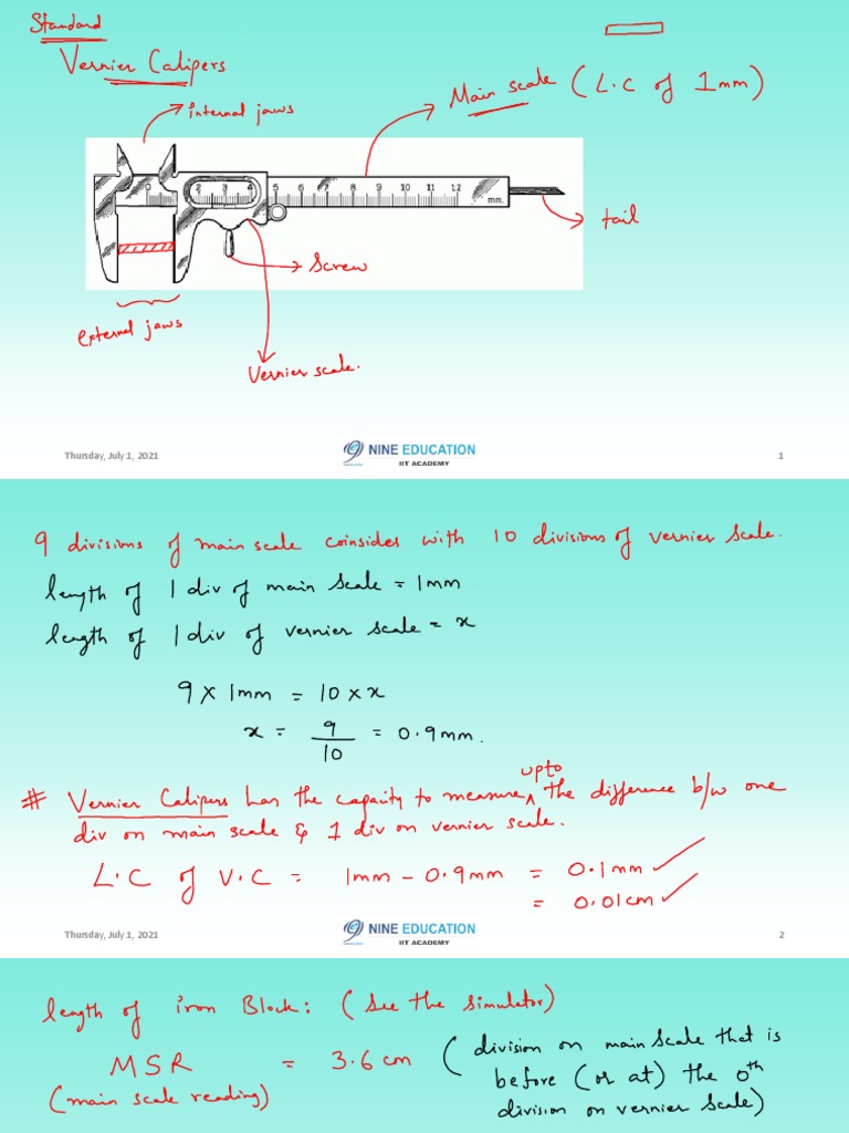 Vernier Calipers | PDF