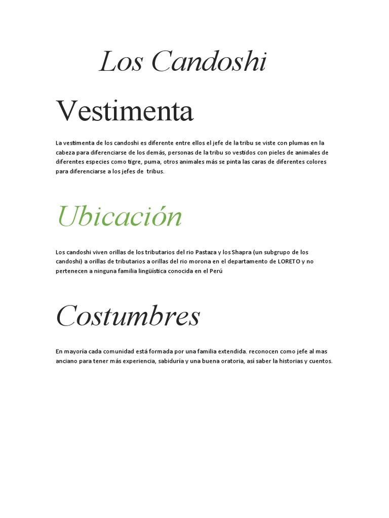 Cultura y Vida de los Candoshi | PDF | Religión y espiritualidad