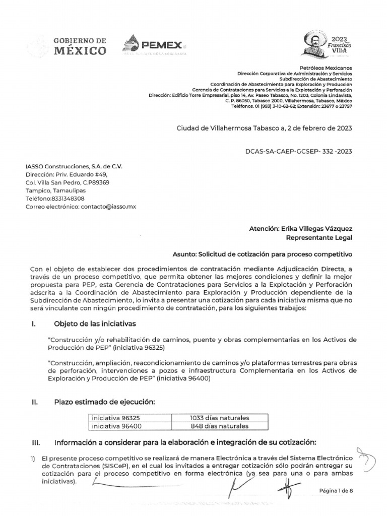 DCAS-SA-CAEP-GCSEP-332-2023 Sol Cot. IASSO | PDF