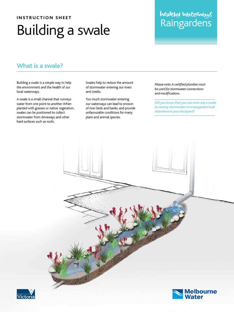 Raingardens (Building A Swale) Instruction Sheet | PDF | Storm Drain ...