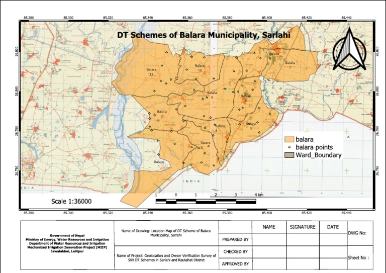 Location Map of DT Scheme of Balara Municipaity, Sarlahi | PDF
