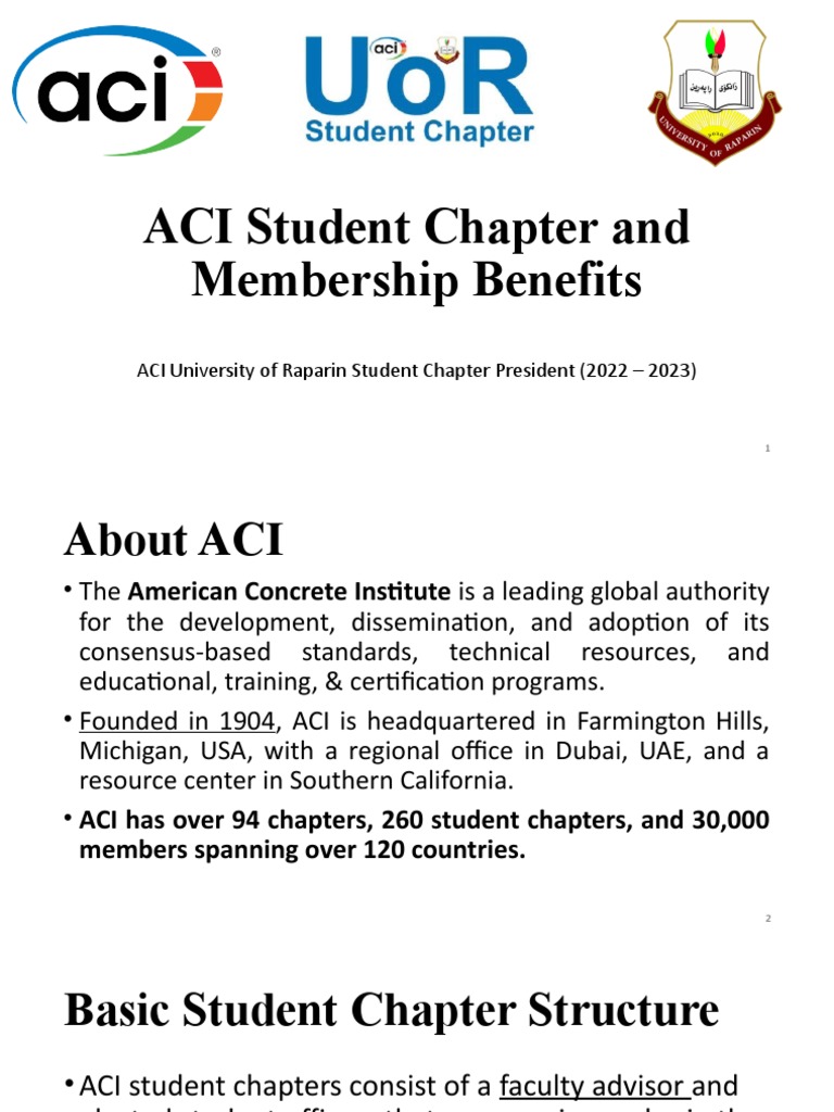 ACI Membership Benefits | PDF | Communication